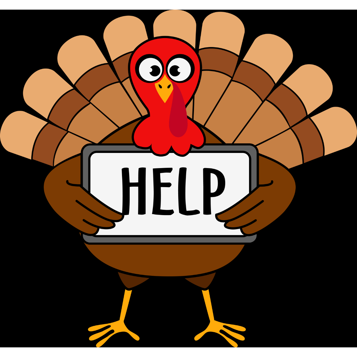 Turkey Asking For Help Thanksgiving Svg, Thankful Svg, Fall - Inspire ...