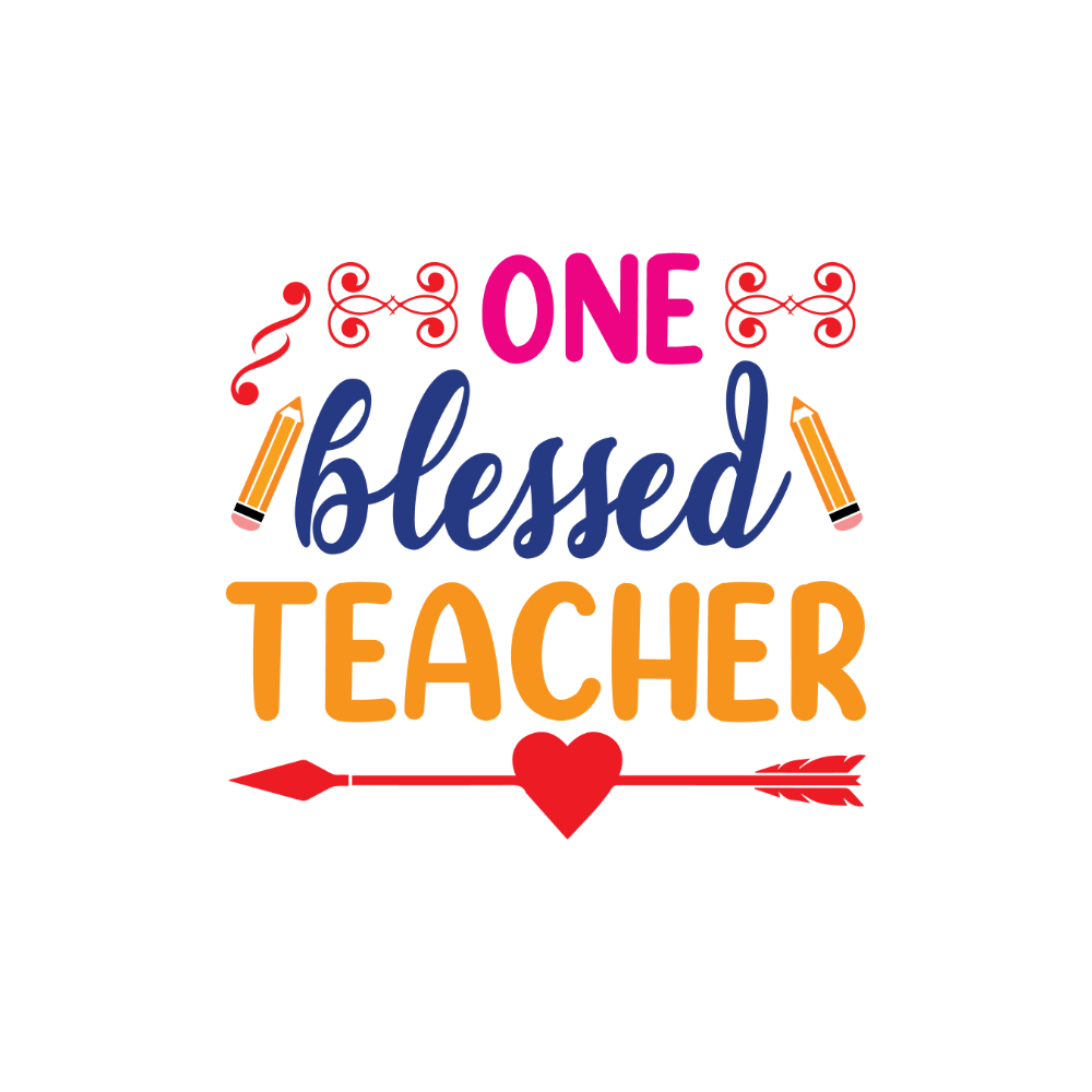 One blessed teacher Svg, Teacher Svg, Teacher gift Svg, Best | Inspire ...