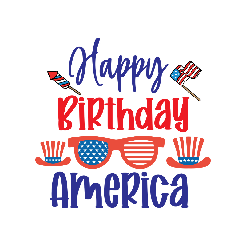 Happy Birthday America Svg, 4th of July Svg, Happy 4th Of Ju | Inspire ...