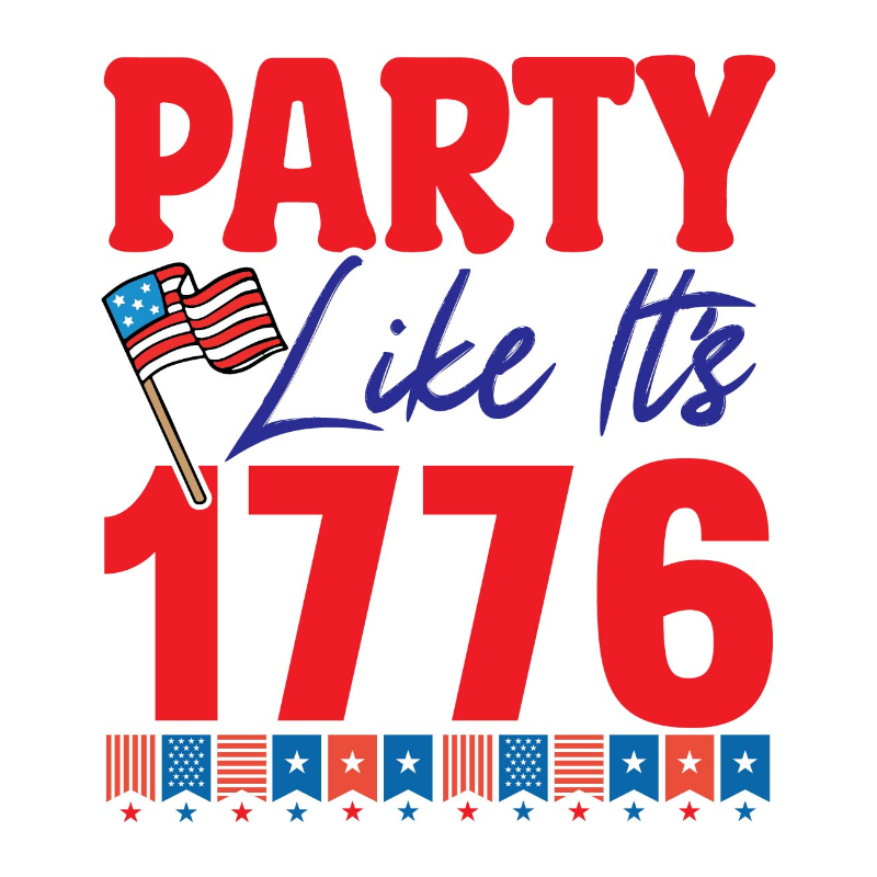 Party Like It's 1776 Svg, 4th of July Svg, Happy 4th Of July | Inspire ...
