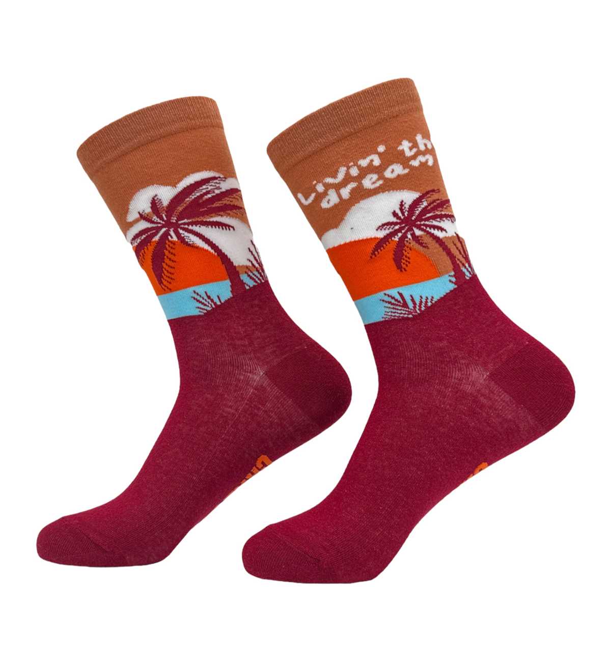 Livin' The Dream, Ocean Socks, Beach Socks, Cute | Inspire Uplift