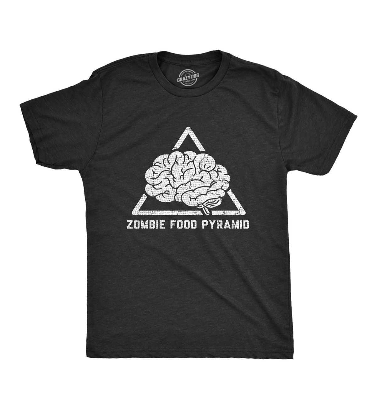 Zombie TShirt, Zombie Food Pyramid, Brain Shirts, Dead | Inspire Uplift