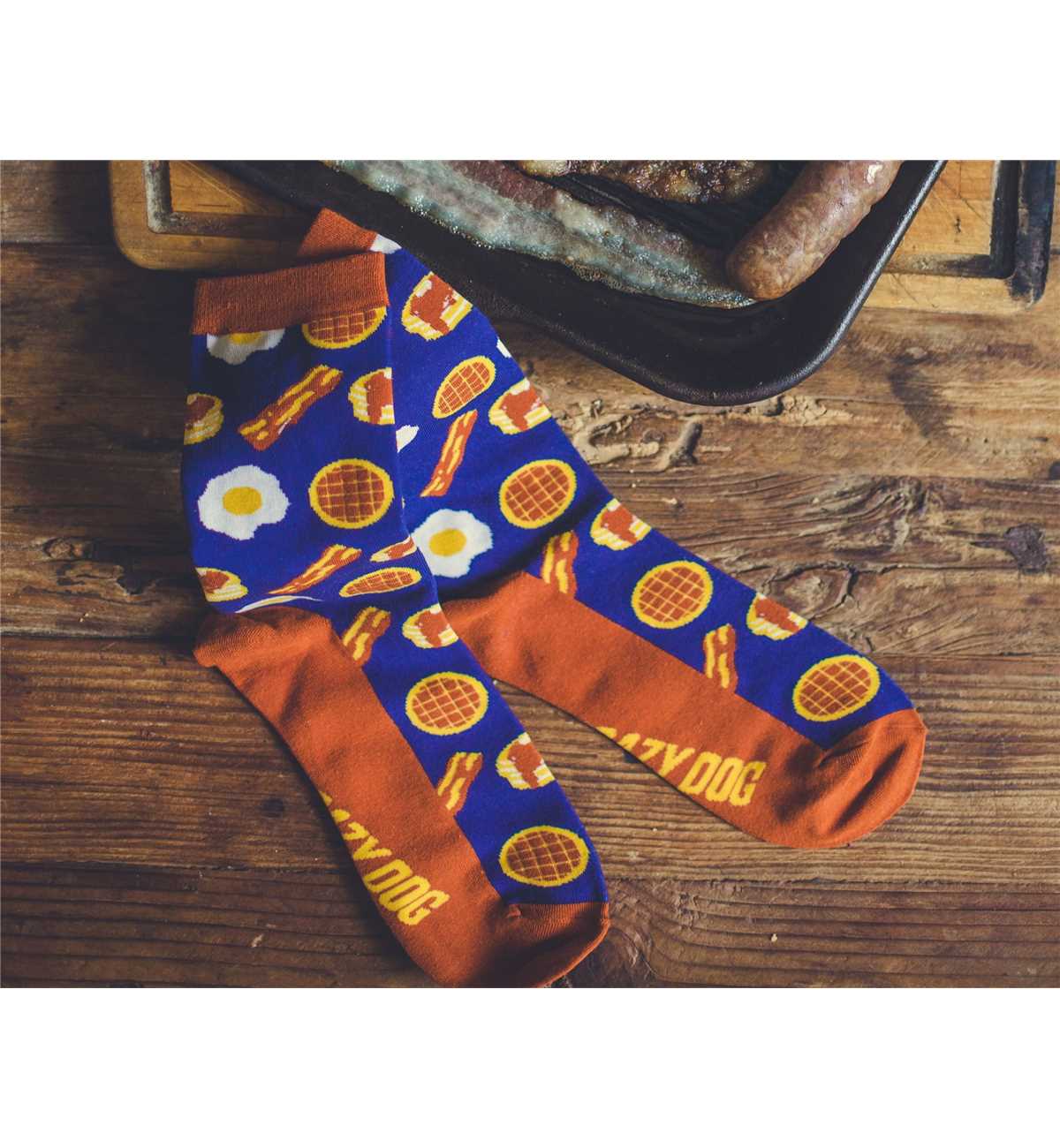Groomsmen Socks, Funny Food Socks, Eggs And Bacon | Inspire Uplift