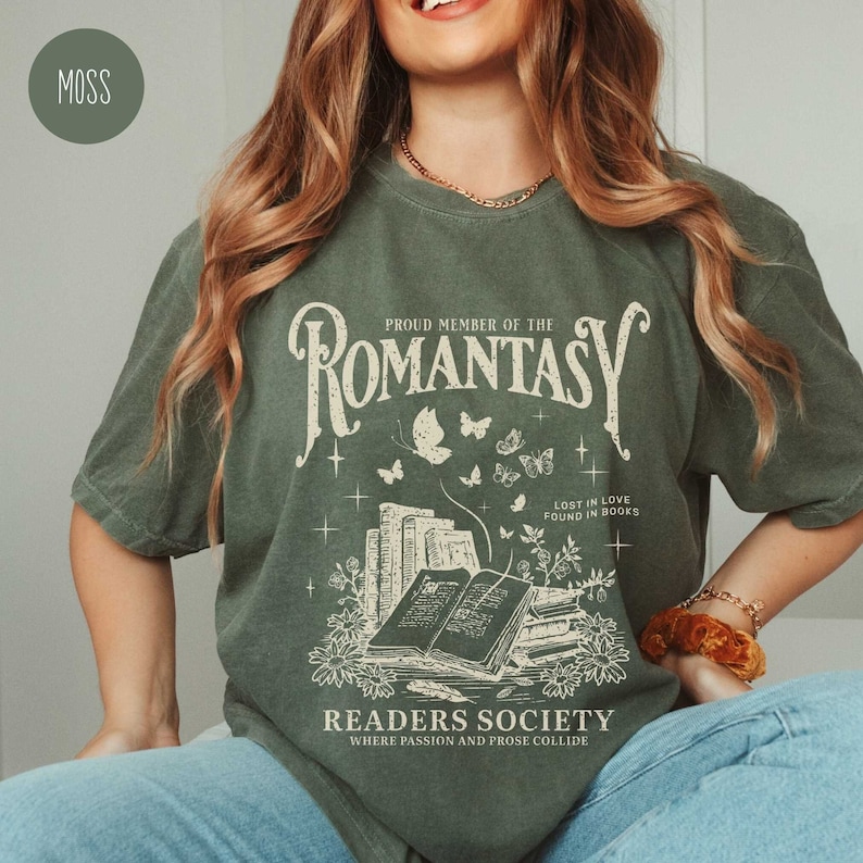 Romantasy Comfort Color Shirt for Romance Reader and Book Lo | Inspire ...