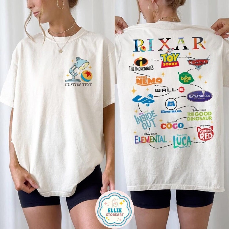 Two-sided Disney Pixar Movie Shirt, Personalized Disney Pixa | Inspire ...