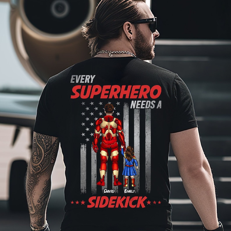 Personalized Every Super Dad Needs A Sidekick Shirts, Father | Inspire ...