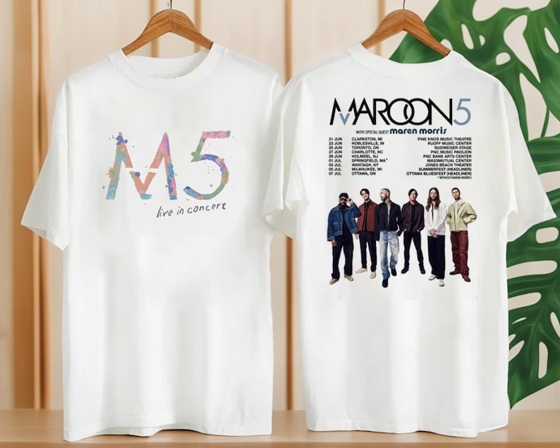 Maroon 5 Band Shirt, Maroon 5 Band 2024 Tour Shirt, Maroon 5 | Inspire ...