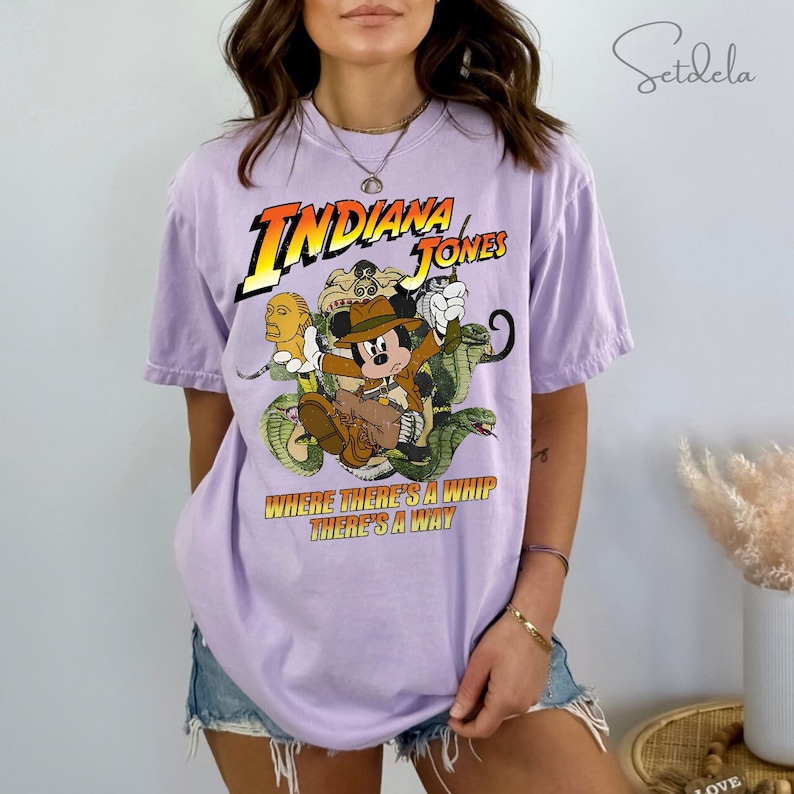 Disney Mickey Mouse Indiana Jones Adventures Retro Shirt, Mi | Inspire ...