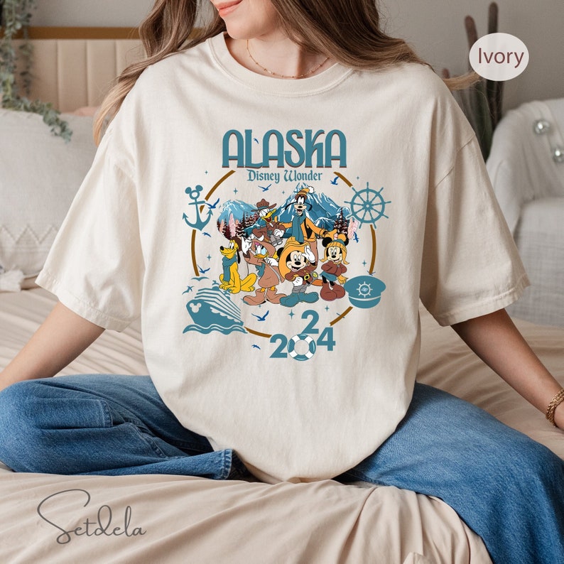 Vintage Mickey and Friends Disney Alaska Cruise 2024 shirt, | Inspire Uplift
