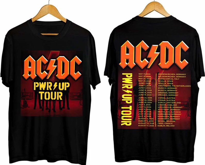 Rock Tour 2024 Double Sides Tshirt, Pwr Up World Tour Sweats | Inspire ...