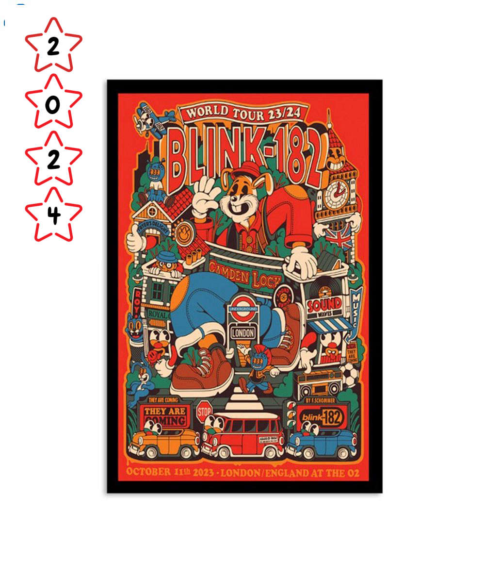 Blink-182 October 11th 2024 London England At The O2 Poster | Inspire ...