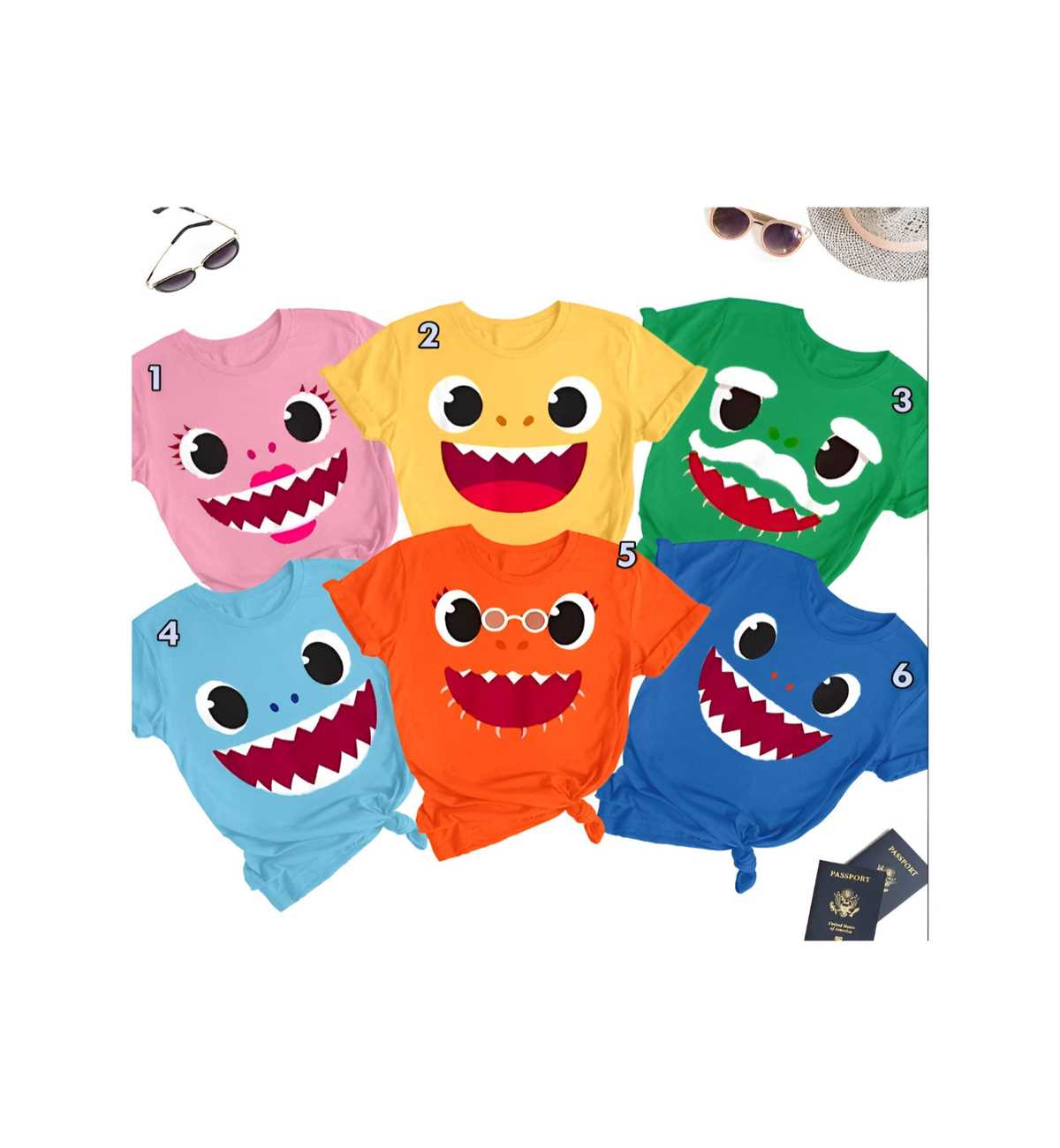 Funny Sharks Face Matching Shirt, Shark Team Group | Inspire Uplift