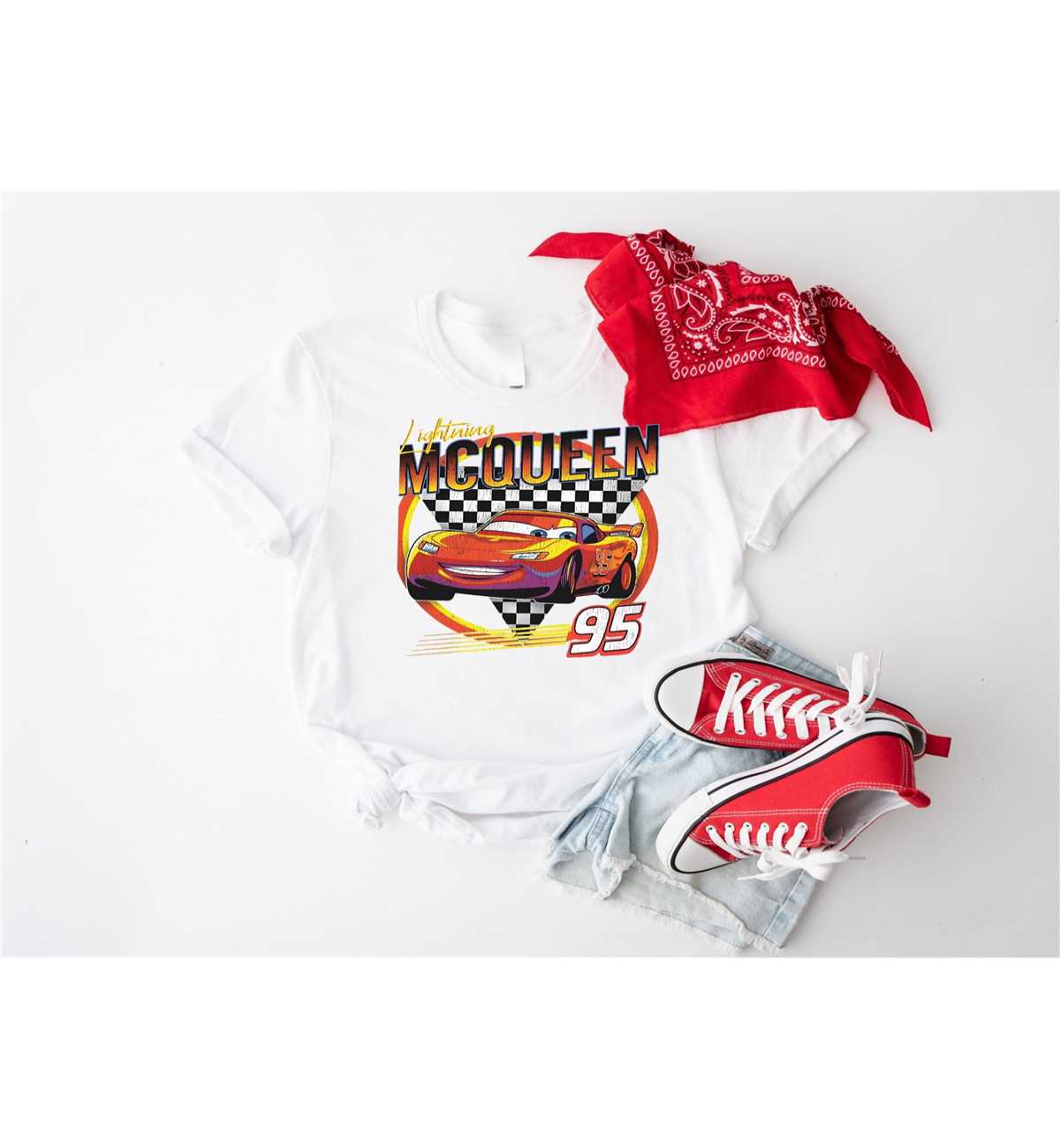 Vintage Lightning McQueen Shirt, Retro Disney Cars, Piston | Inspire Uplift