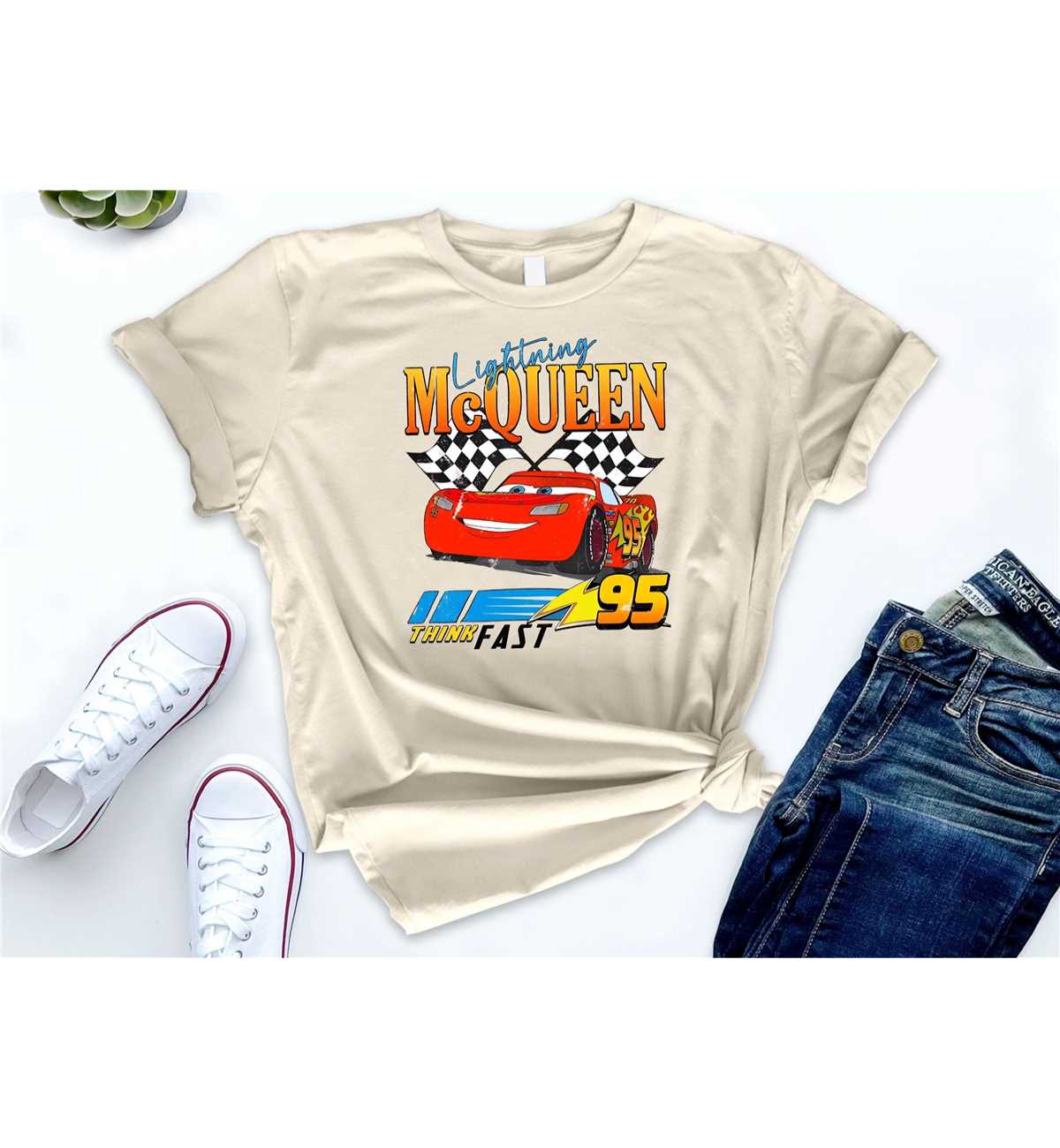 Vintage Lightning McQueen Shirt, Retro Disney Cars, Piston | Inspire Uplift