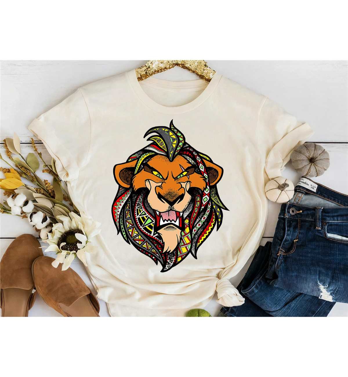 Disney Lion King Scar Pattern Fill Head Shot Portrait shirt, | Inspire ...