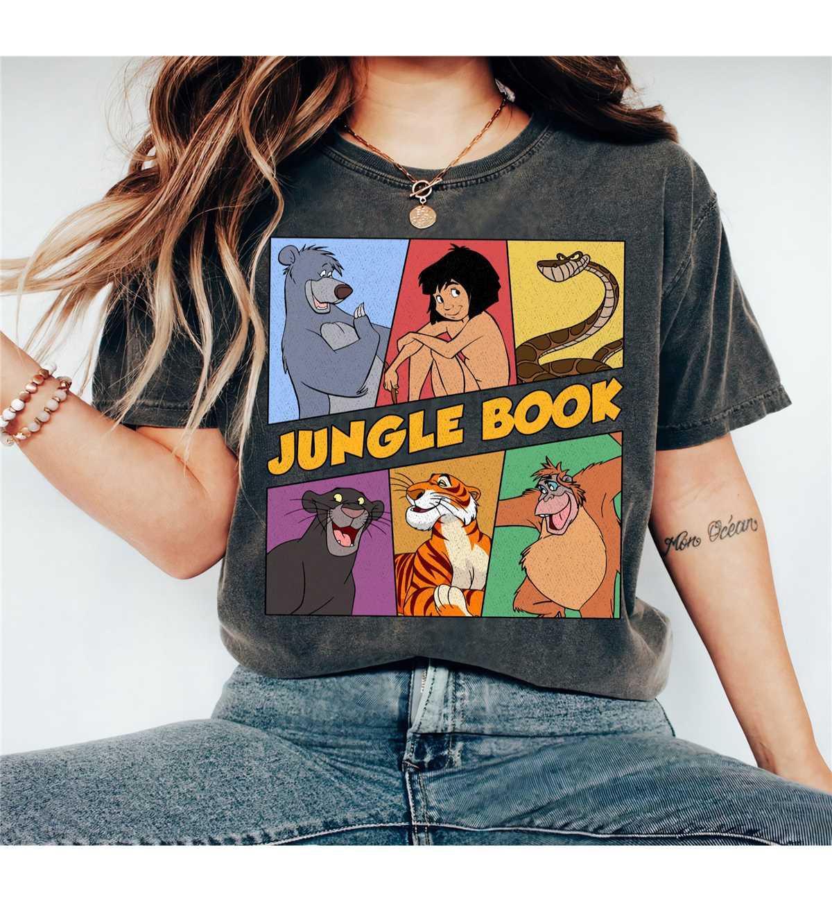Disney Jungle Book Retro Characters Shirt, Mowgli, Baloo, Sh | Inspire ...