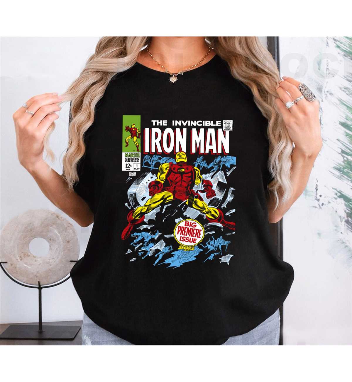 Marvel Avengers Iron Man Big Premier Issue Classic Comic T-S | Inspire ...