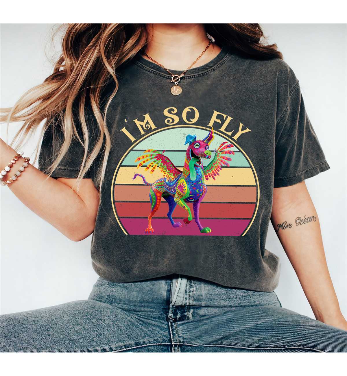 Disney Coco Dante Alebrije I'm So Fly Spirit Animal Retro T- - Inspire ...