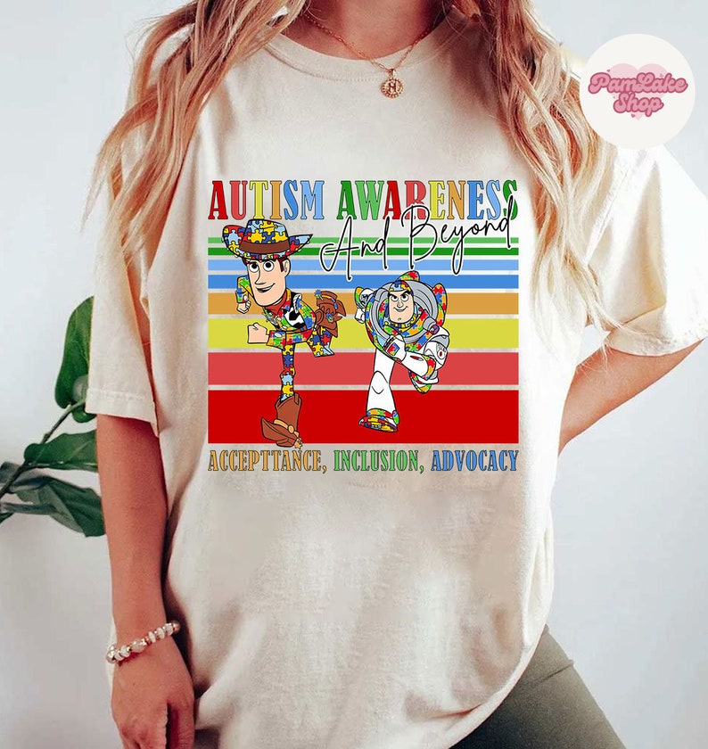 Woody and Buzz Lightyear Autism Awareness T-shirt, Disney To | Inspire ...