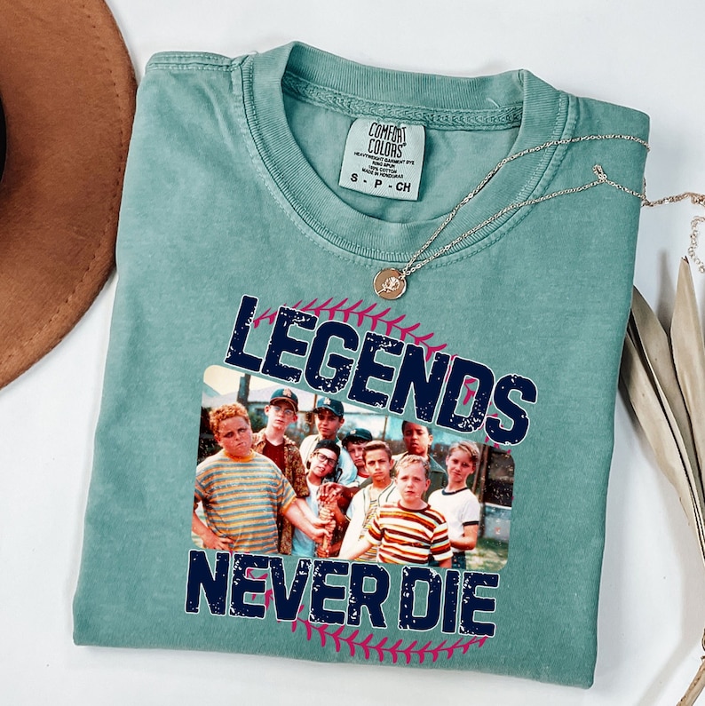 1990s Sandlot Legends Never Die Shirt, Retro Baseball Shirt | Inspire ...