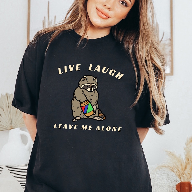 Raccoon Shirt Emotional Support Mental Health Self Care Shir - Inspire ...