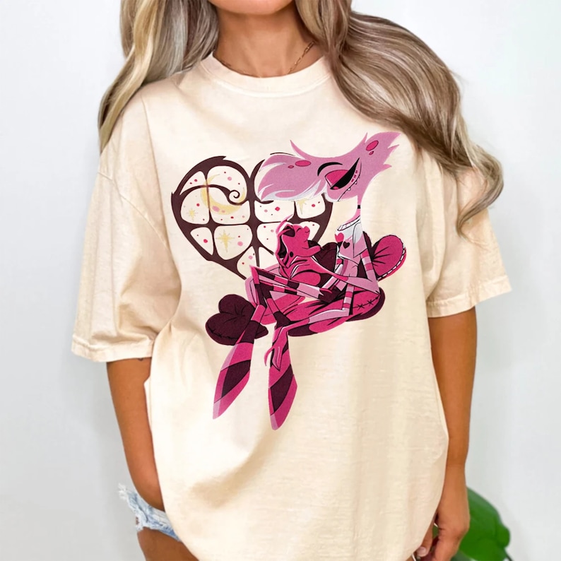 Cute Angel Dust and Fat Nuggets Shirt, Angel Dust Hazbin Tsh - Inspire ...