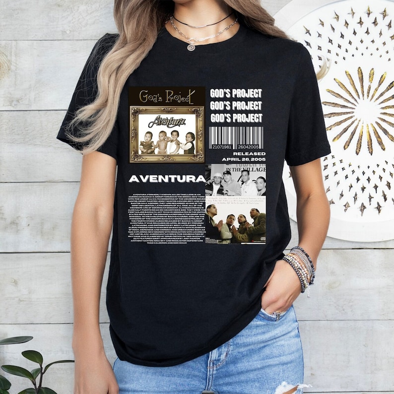 Aventura T-shirt,Aventura Album TShirt, God's Project Album | Inspire ...