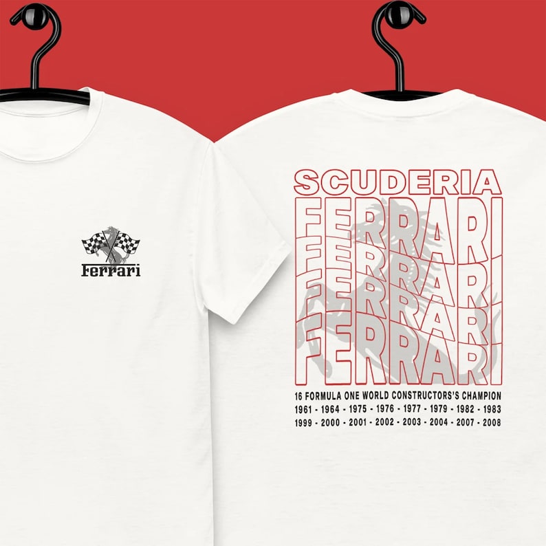 T-shirt Ferrari F1 | Enthusiast Tee | Gift Merchandising F1 | Inspire ...