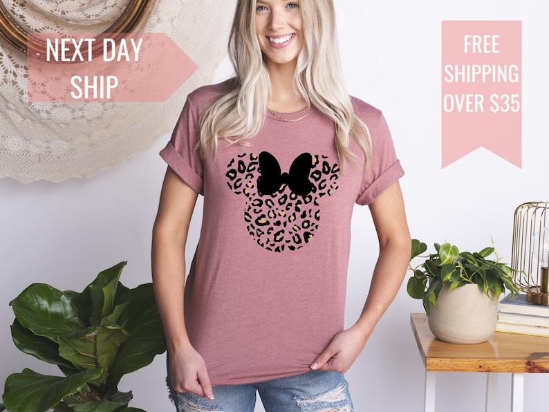 Minnie Leopard Print Shirt for Disney Girls Trip - Women's G - Inspire ...