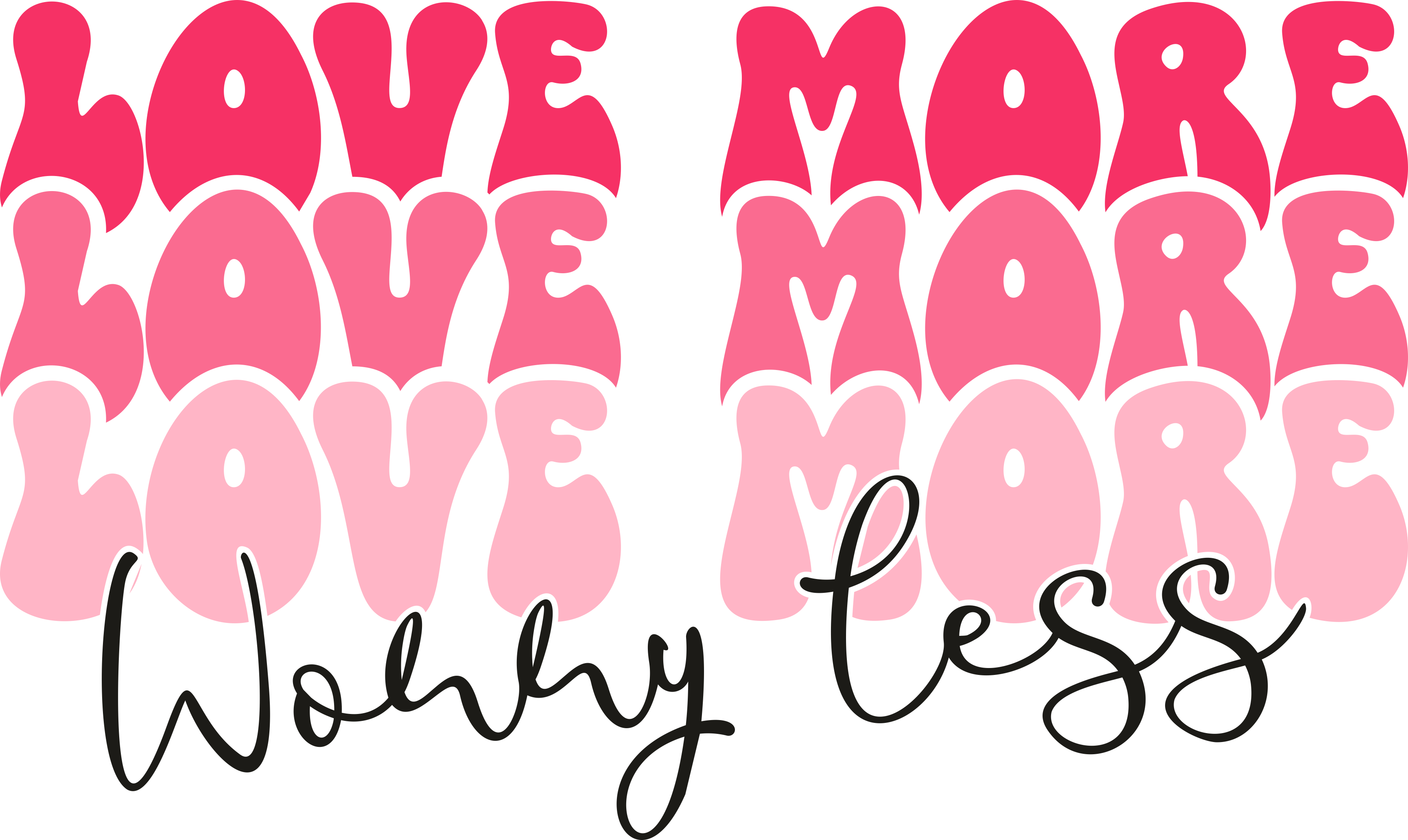 Love more worry less Png, Valentine Png, Valentine Clipart, | Inspire ...