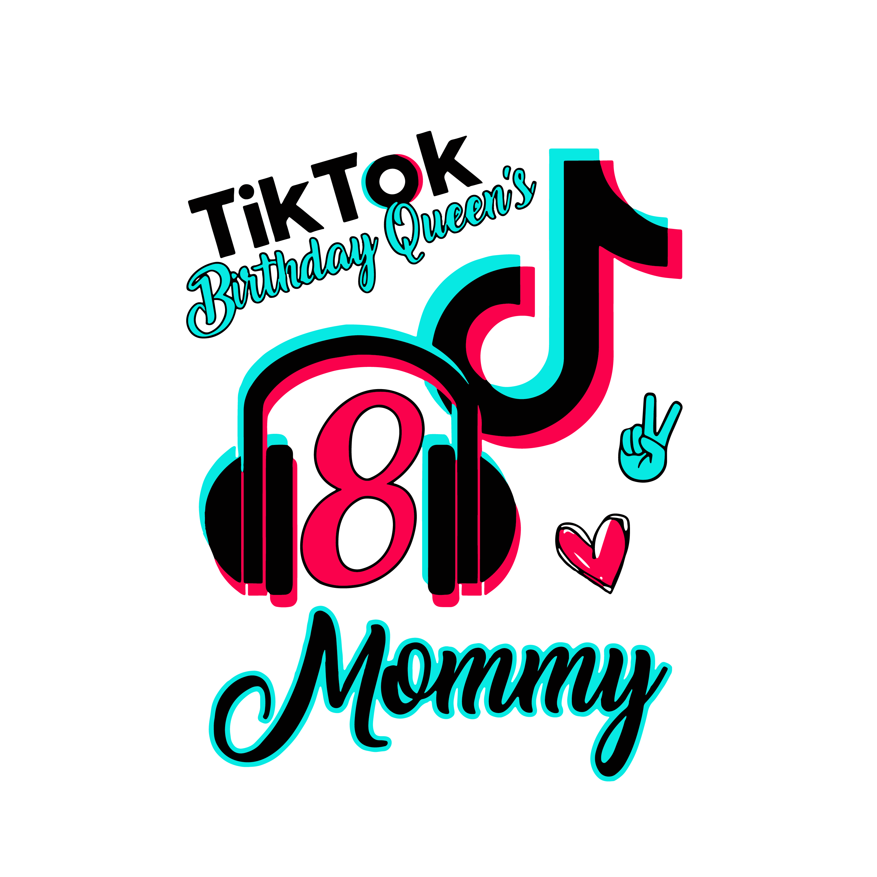 TikTok Birthday Queen 8th Custom Name Svg, TikTok Svg, Queen | Inspire ...