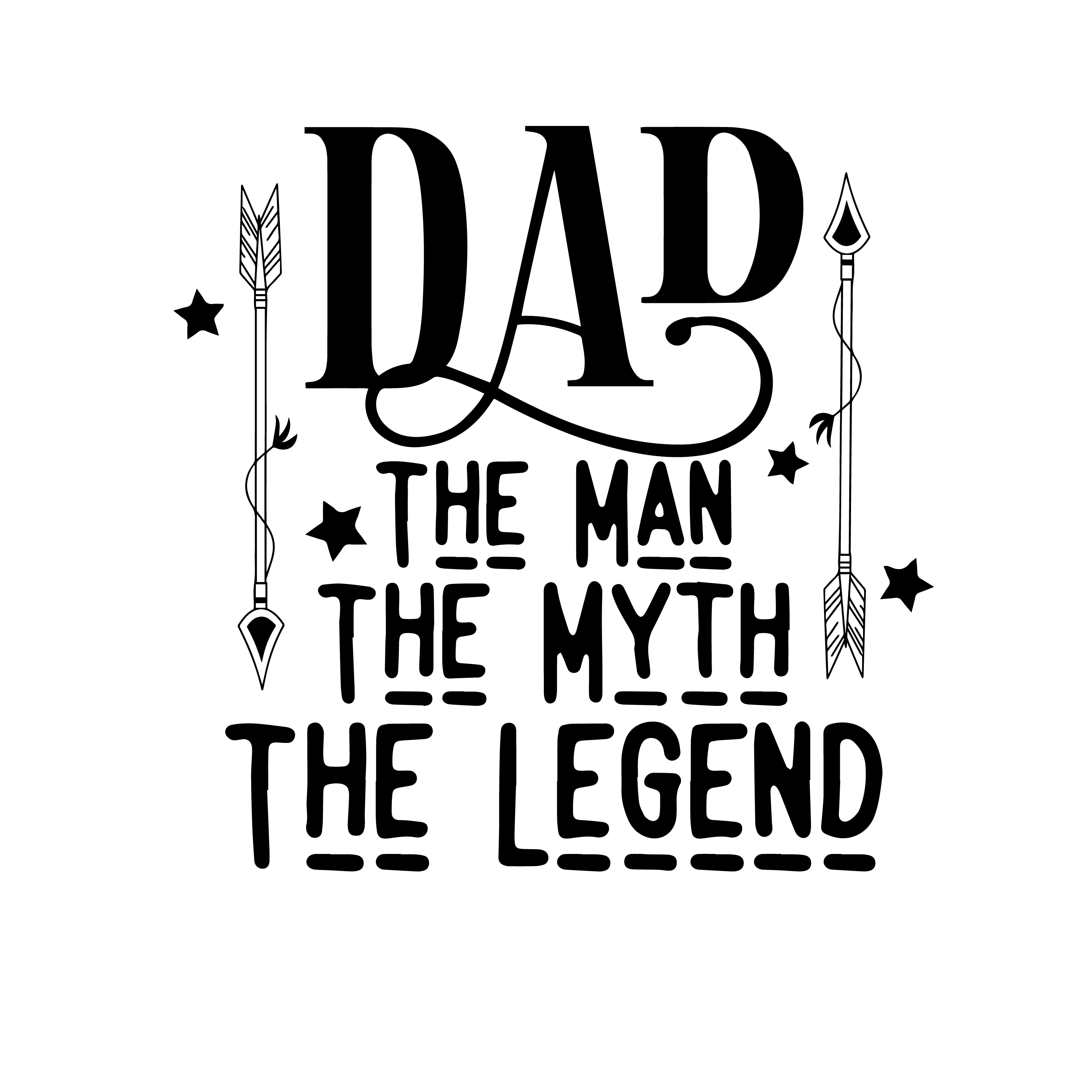 Dad The Man The Myth The Legend SVG, Best Dad SVG, Fathers D | Inspire Uplift