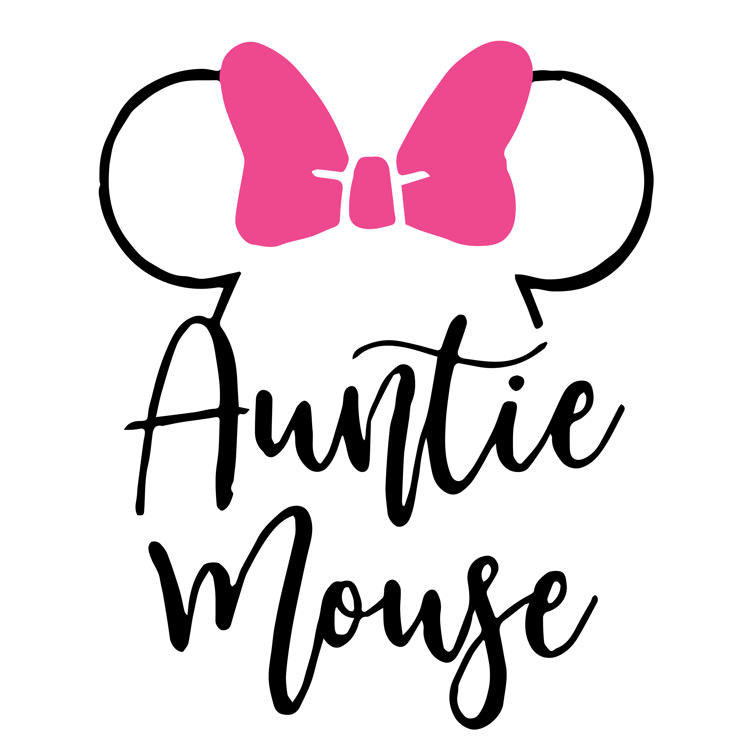 Auntie Mouse Svg, Auntie Svg, Auntie Mickey Svg, Minnie Aunt | Inspire ...