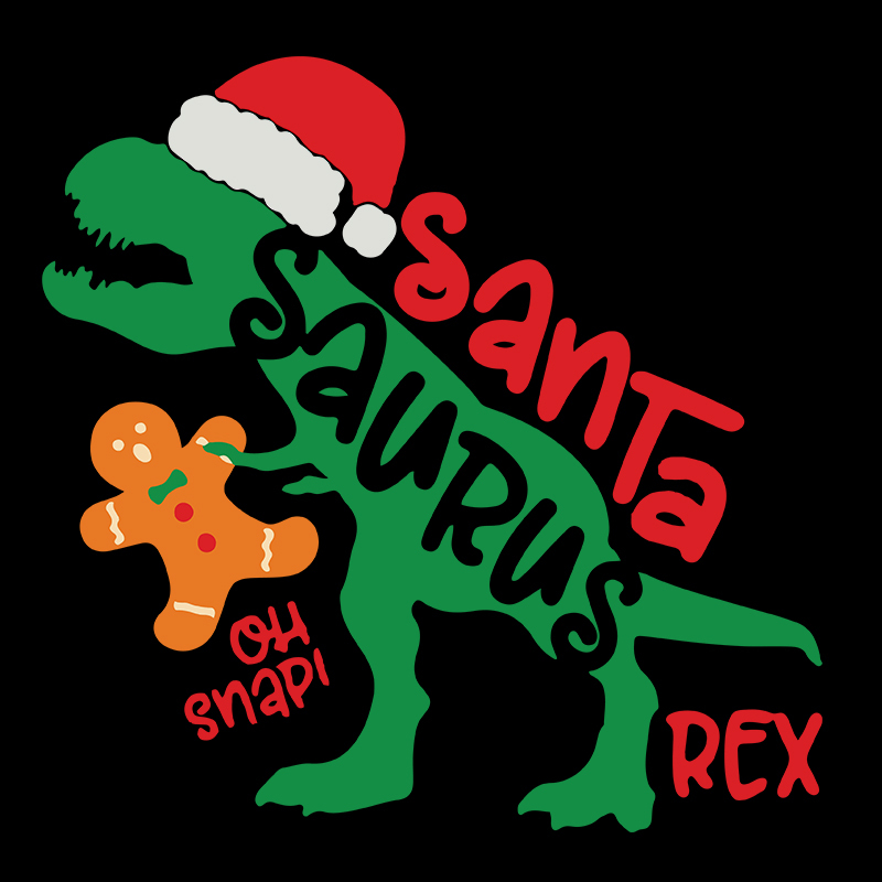 Santa Saurus Rex svg, Christmas svg file, Gingerbread Man sv | Inspire ...