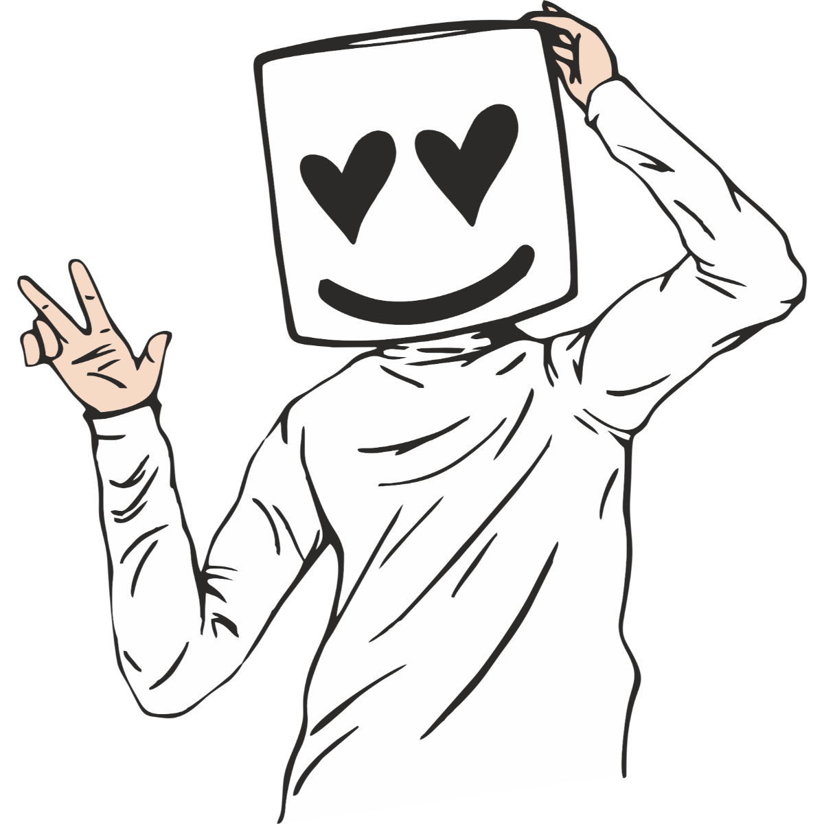 Dj marshmello svg, Marshmello face Svg, Marshmello silhouett | Inspire ...