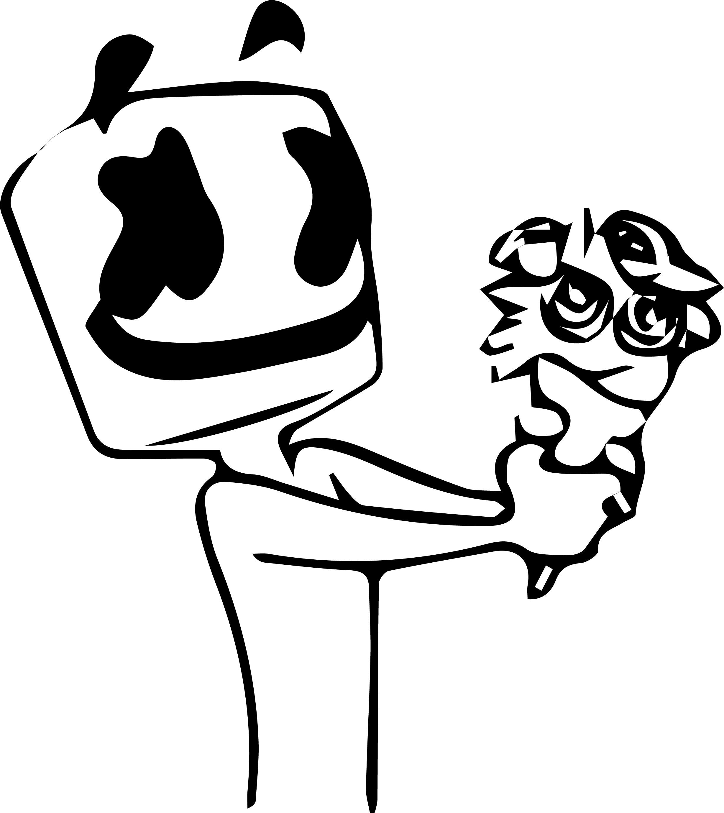 Dj marshmello svg, Marshmello face Svg, Marshmello silhouett | Inspire ...