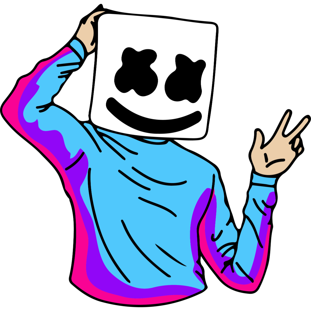 Dj marshmello svg, Marshmello face Svg, Marshmello silhouett | Inspire ...