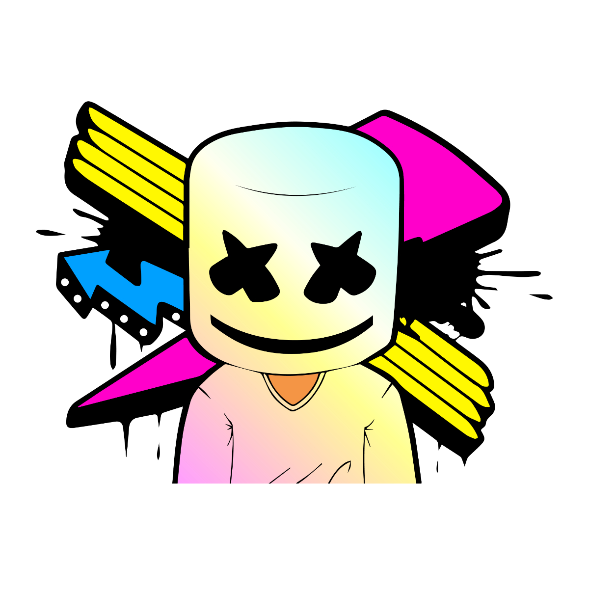 Dj marshmello svg, Marshmello face Svg, Marshmello silhouett | Inspire ...