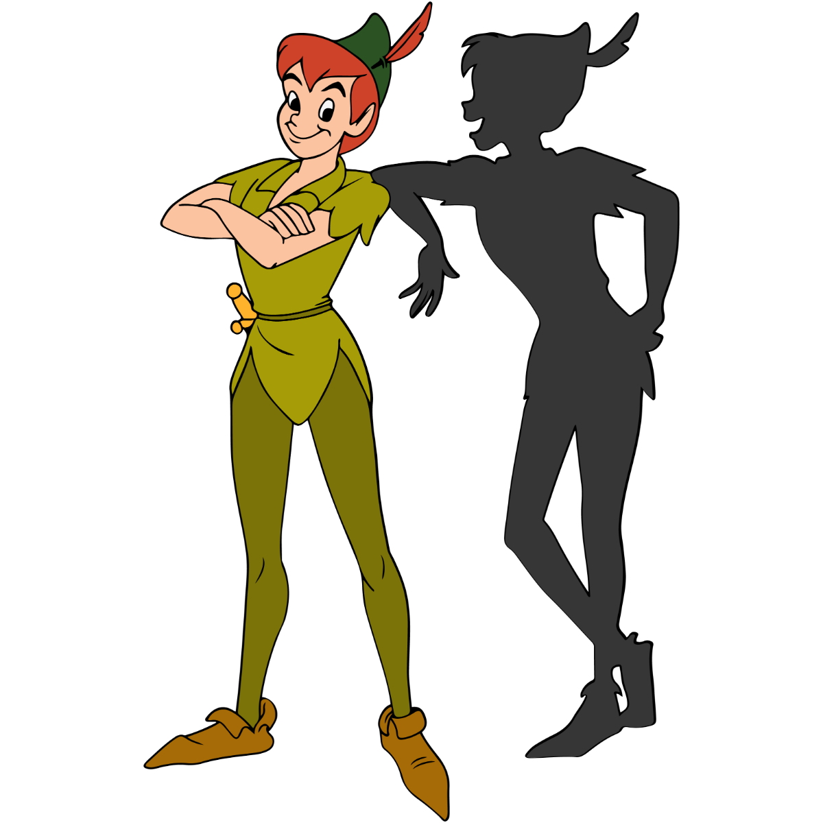 Peter Pan With Shadow Svg, Peter Pan Png, Peter Pan Clipart, | Inspire ...