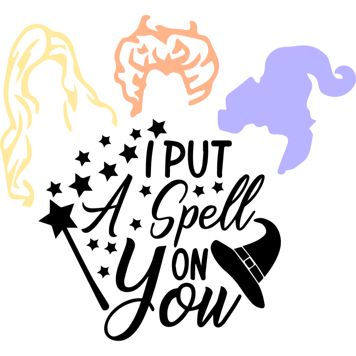 I put a spell on you Svg, Hocus Pocus Silhouette Svg, Hocus | Inspire ...