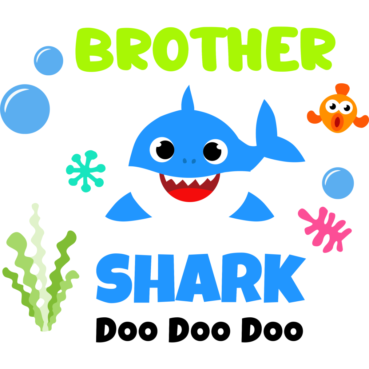 Brother shark Svg, Baby Shark Family Svg, Baby Shark Birthda | Inspire ...