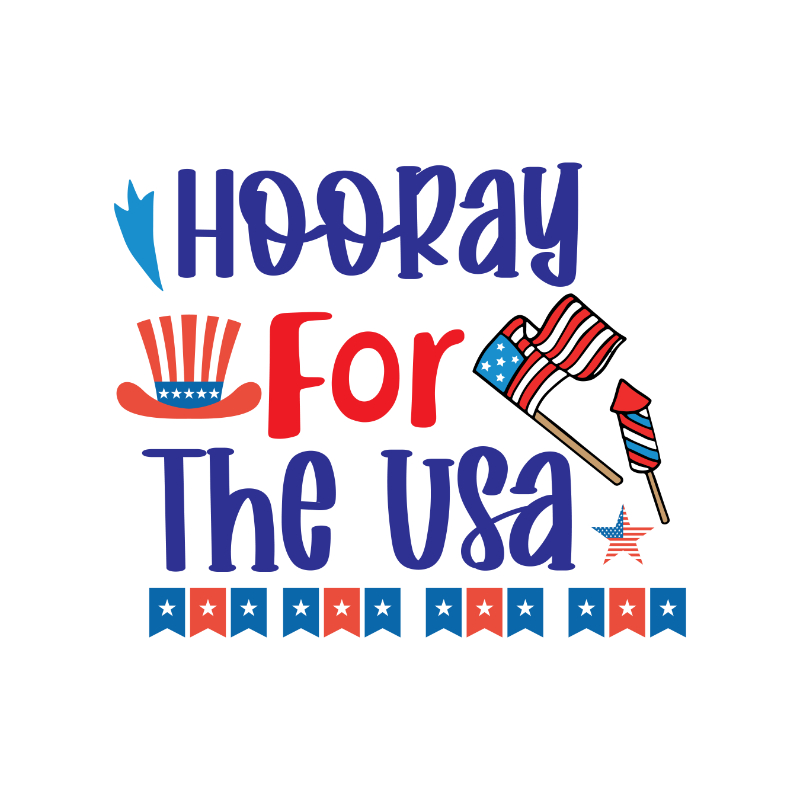 Hooray For The Usa Svg, 4th of July Svg, Happy 4th Of July S | Inspire ...