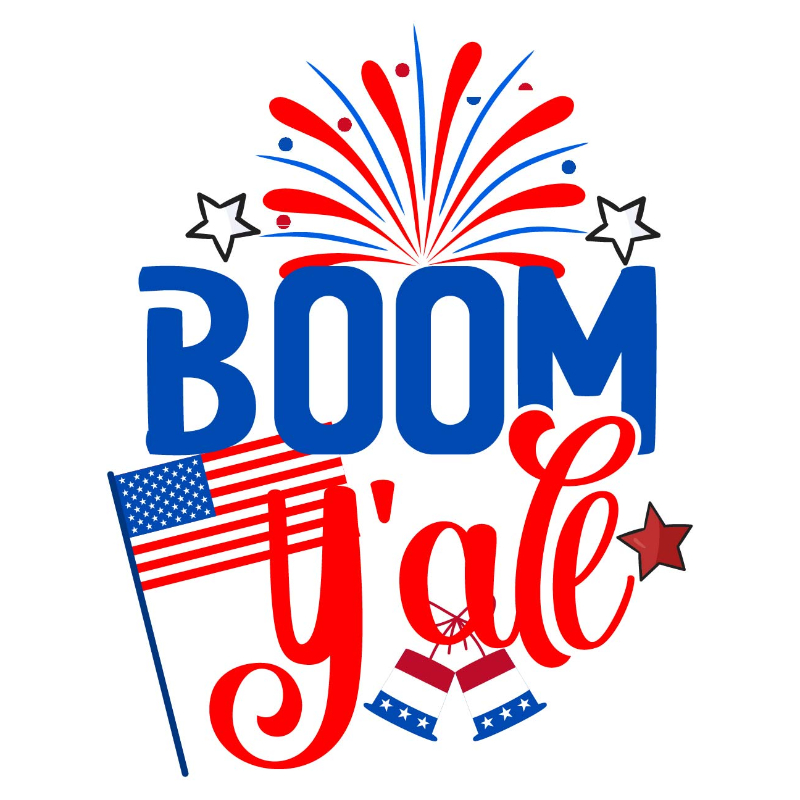 Boom Y'all Svg, 4th of July Svg, Happy 4th Of July Svg, Inde | Inspire ...