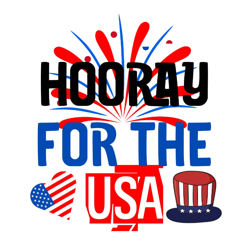 Hooray For The Usa Svg, 4th of July Svg, Happy 4th Of July S | Inspire ...