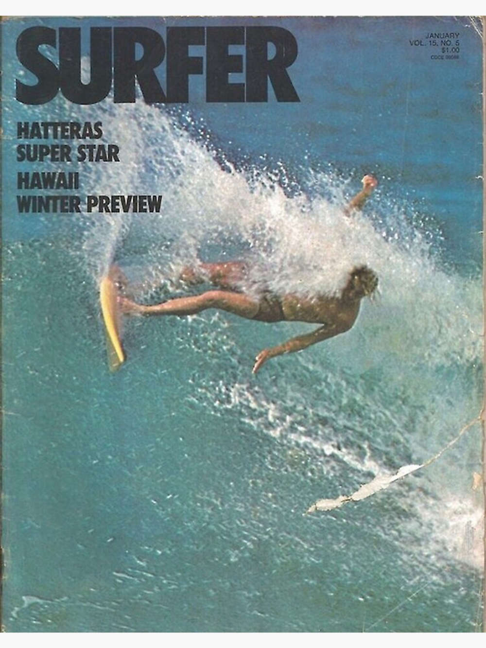 Vintage Surfer Magazine Poster - Premium Matte Vertical Prin | Inspire ...