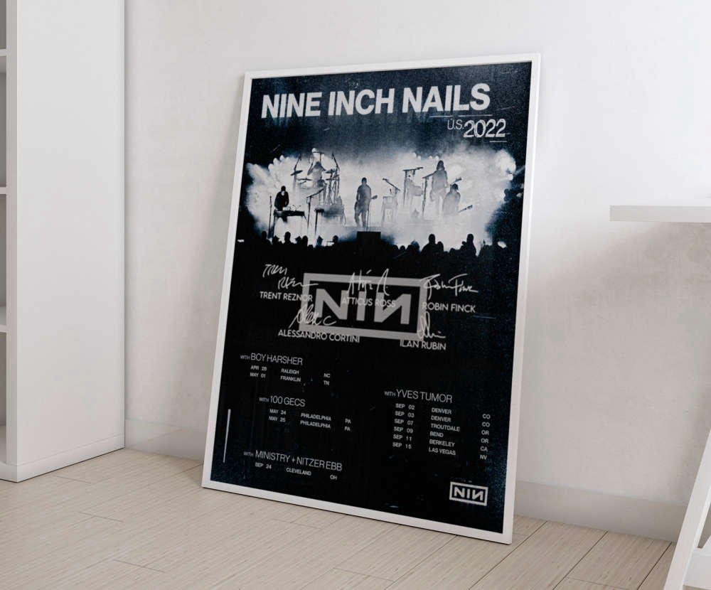 Iconic Nine Inch Nails 90s Tour Poster 2022 Live Concert Mem | Inspire ...