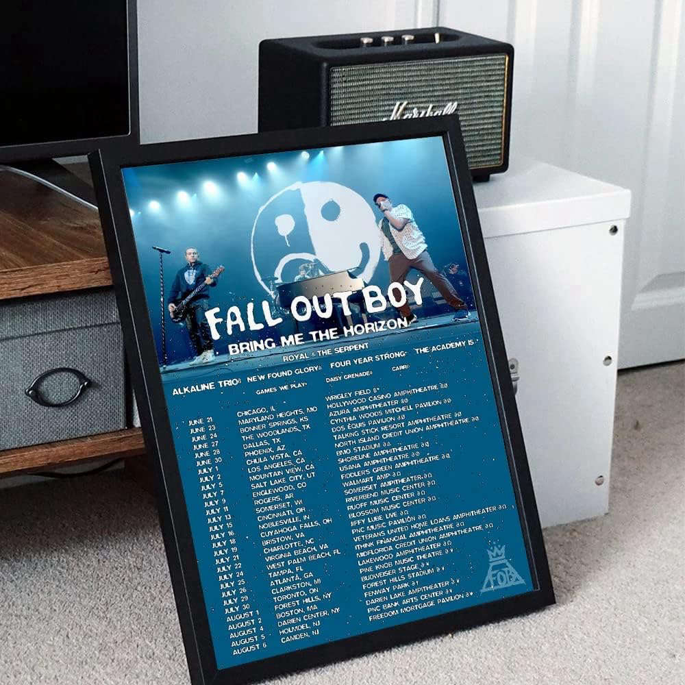 Fall Out Boy Poster 2023: Rock Band Tour Art for Fans | Inspire Uplift