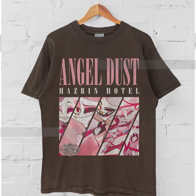 ANGEL DUST Hazbin Hotel Vivziepop Shirt, Angel Dust Mornings | Inspire ...