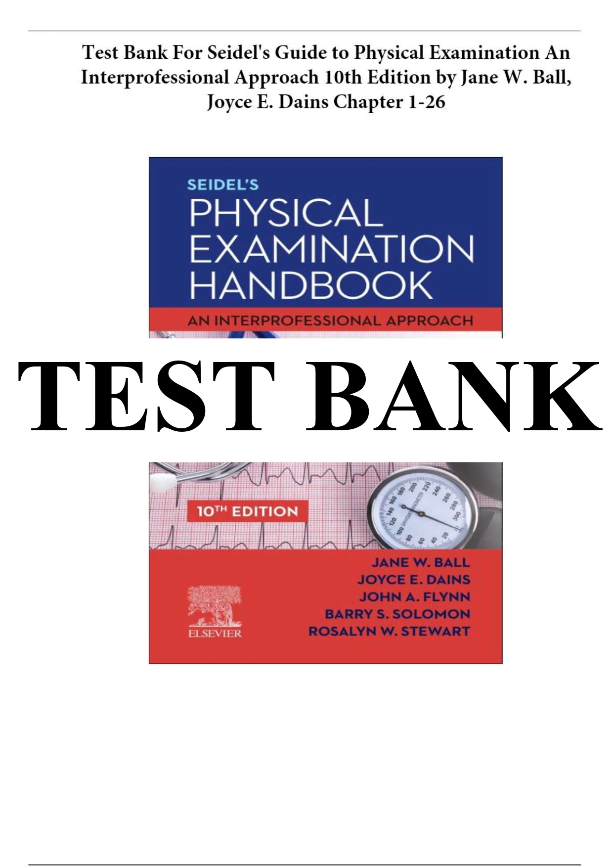 Seidel's Guide to Physical Examination An Interprofessional | Inspire ...