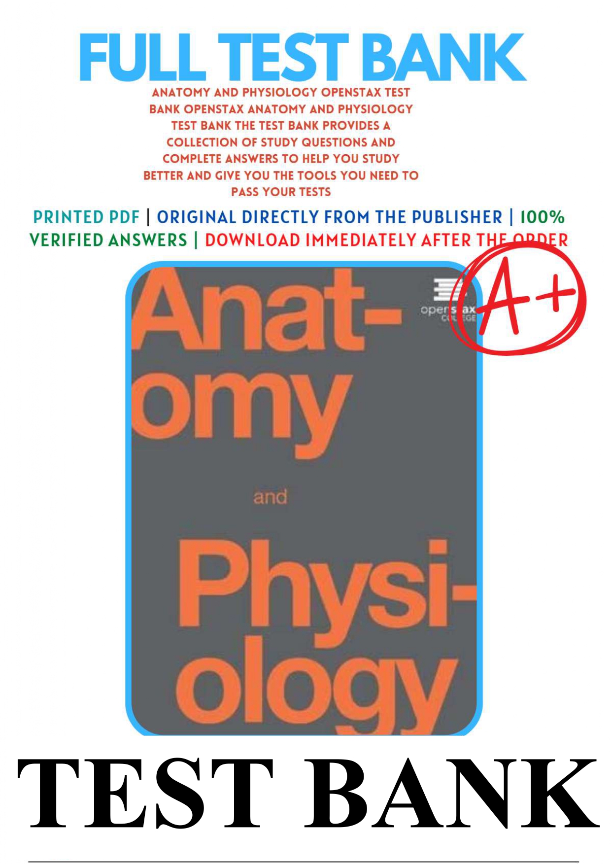 Anatomy and Physiology 2nd edition by OpenStax Test Bank | Inspire Uplift